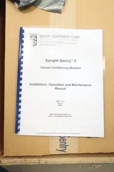 SENTRY SL202L SAMPLE SENTRY II SAMPLE CONDITIONING MODULE