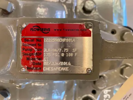 FLOWSERVE 3X4 SPLIT CASE IRON CENTRIFUGAL PUMP