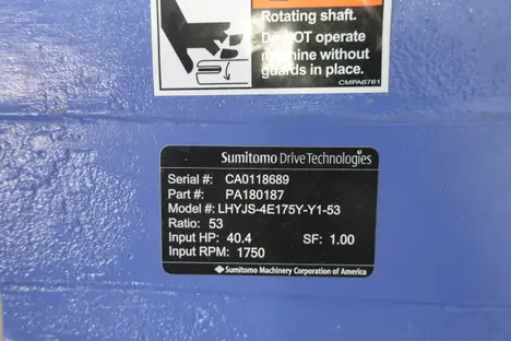 SUMITOMO LHYJS-4E175Y-Y1-53 CYCLO BEVEL BUDDYBOX ANGLE SPIRAL BEVEL ...