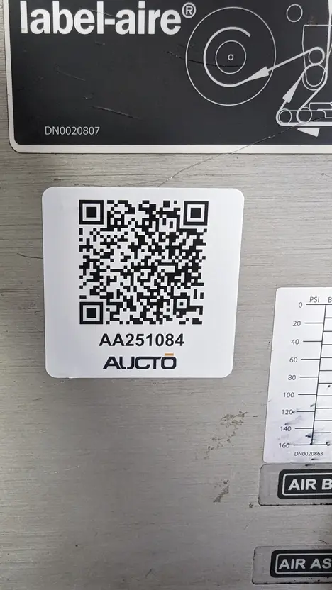 LABEL-AIRE 3111NV-1500 7"16' RH 4x5 LABELER WITH STAND